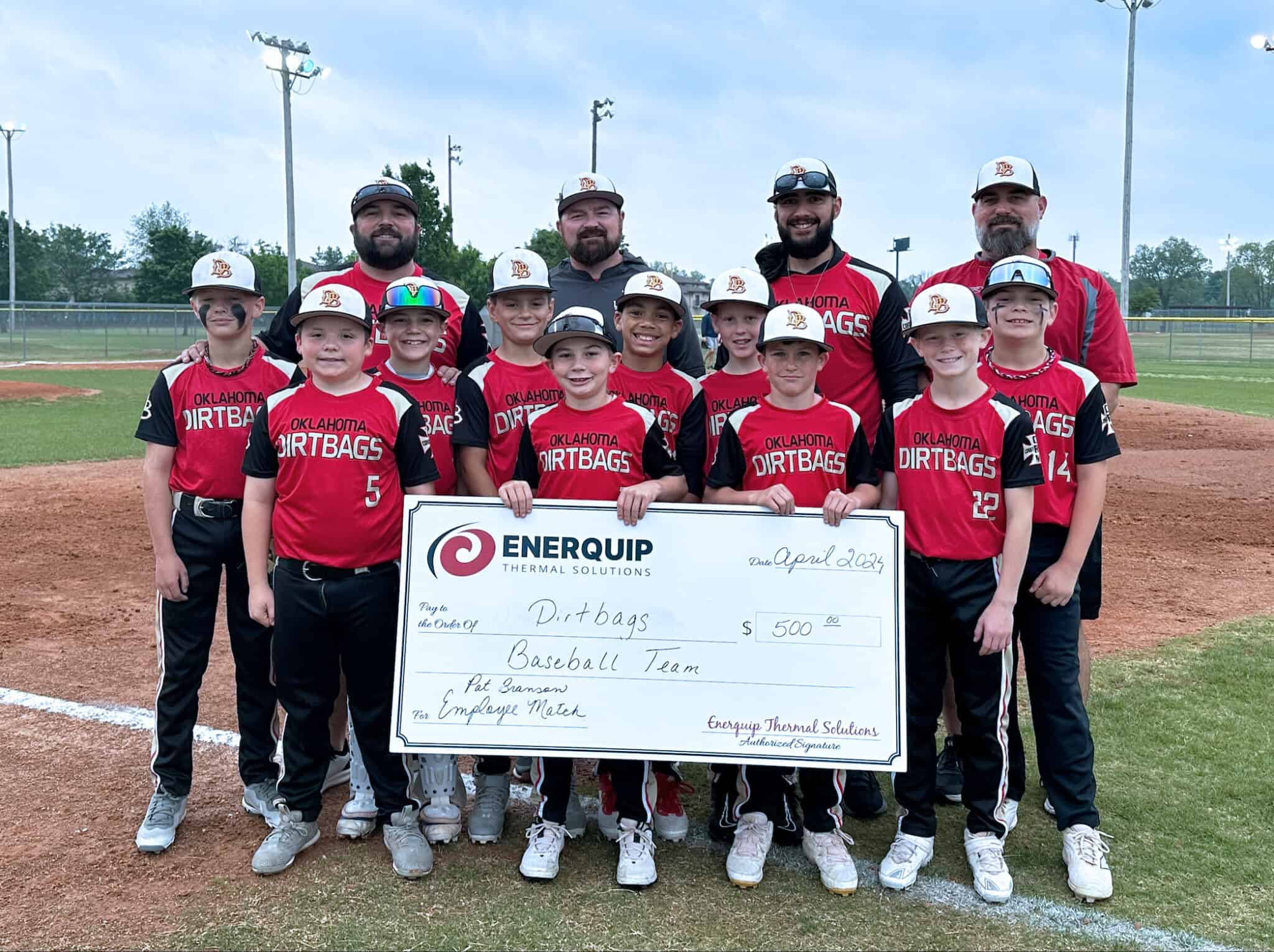 Enerquip’s Employee Match Supports Beggs Youth Baseball - Enerquip ...